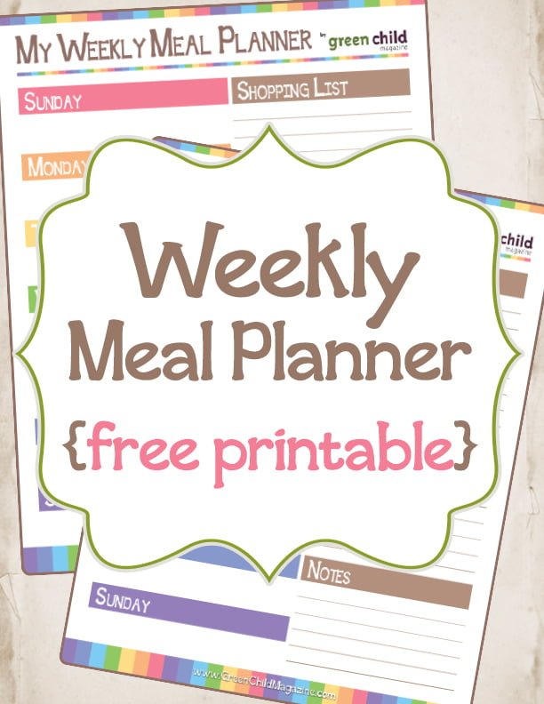 Weekly Meal Planner Free Printable 