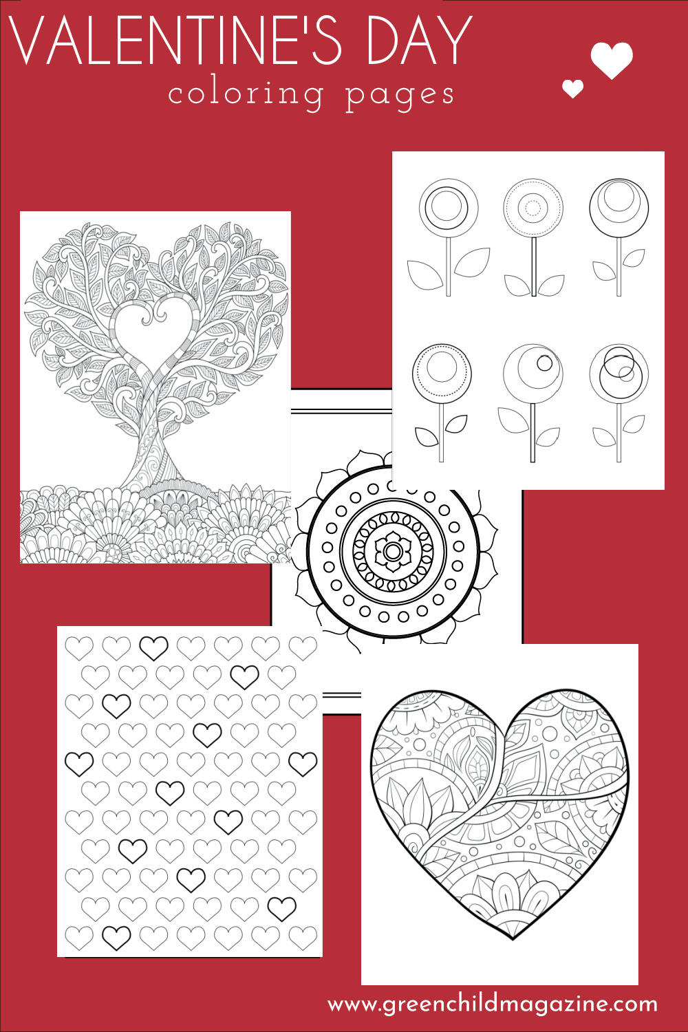 5 Free Mindful Valentine's Day Coloring Pages for Kids