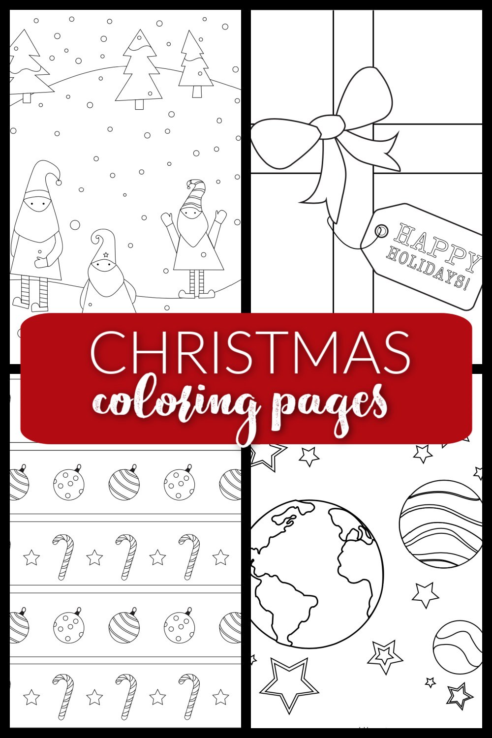 Kids Holiday Coloring Pages