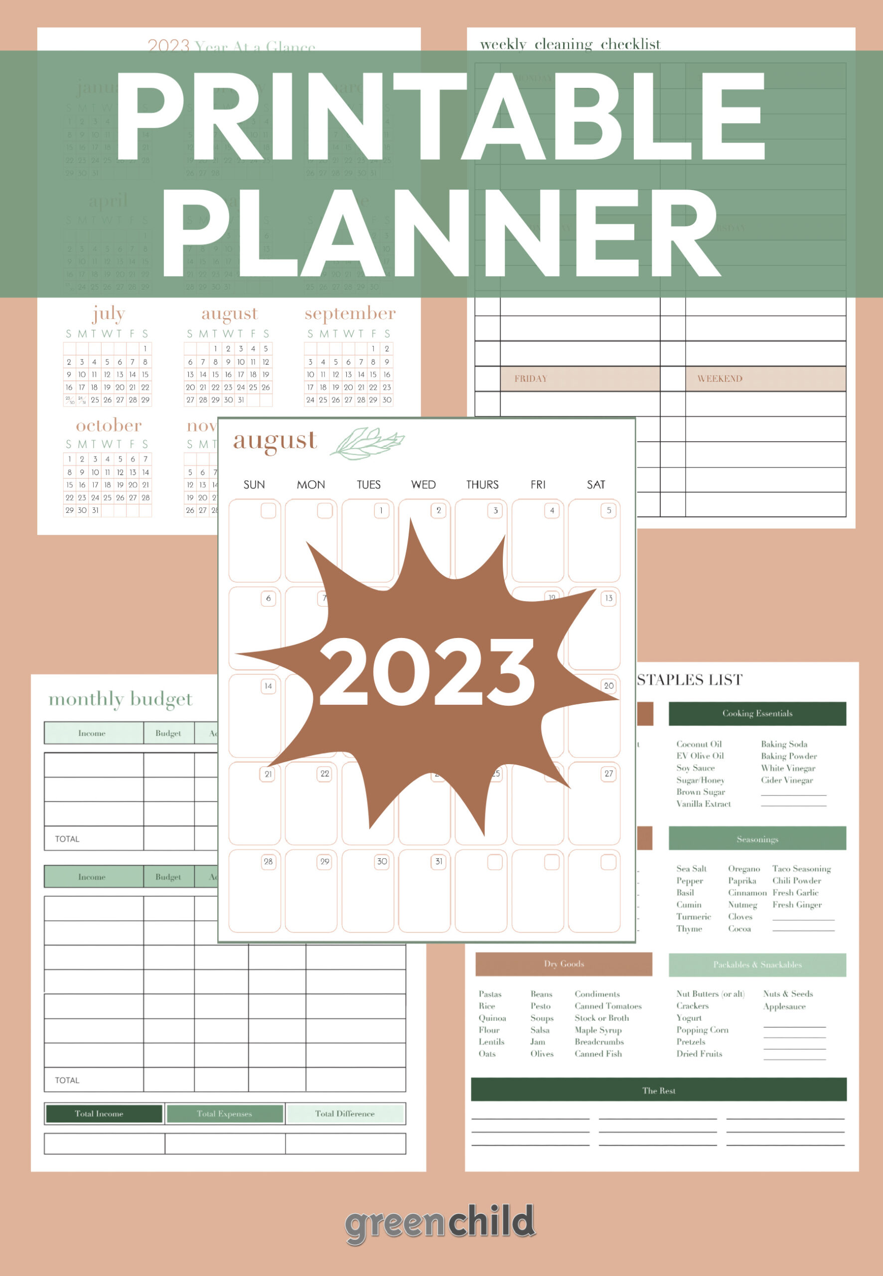 Cute Printable Blank Weekly Calendar