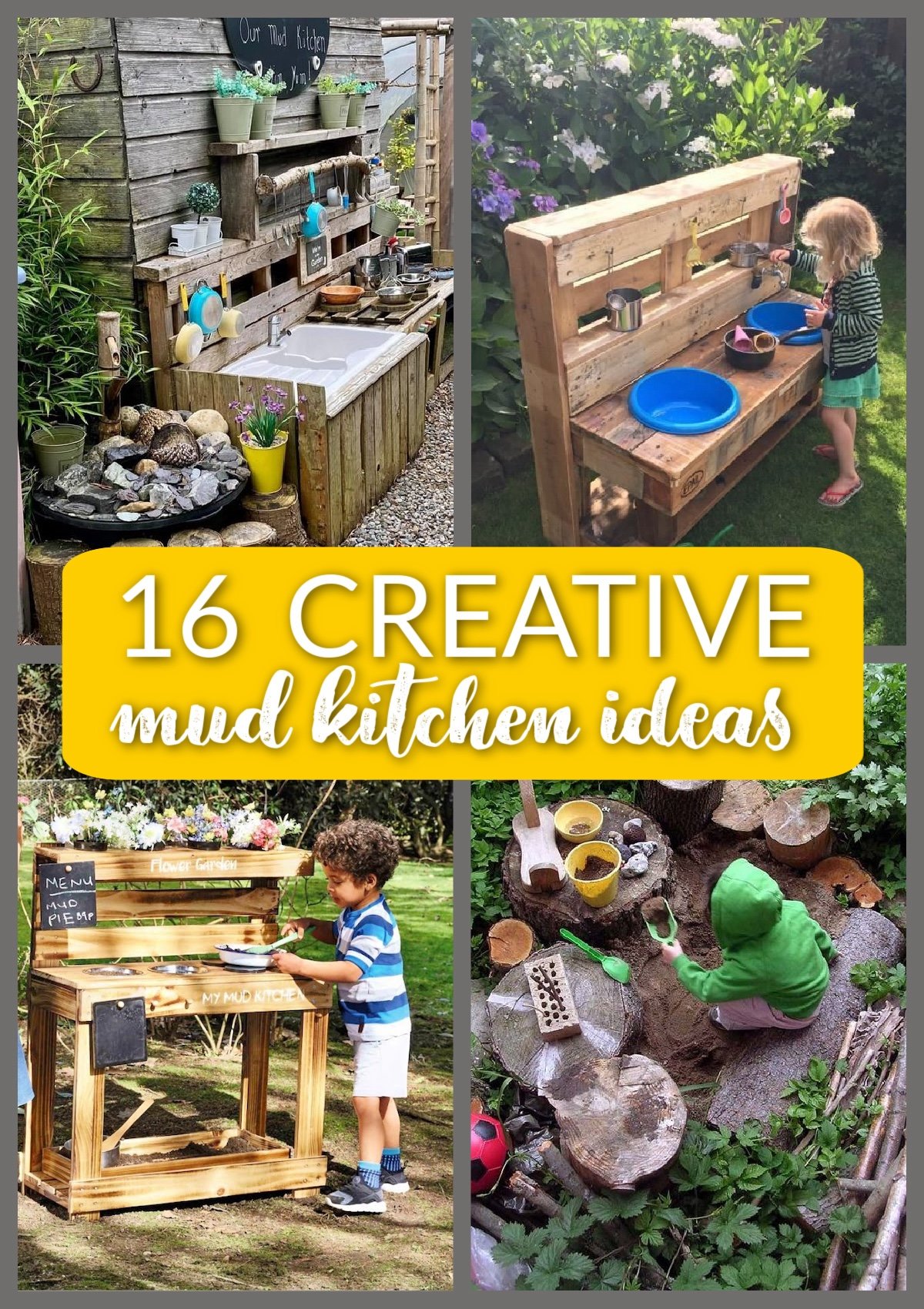 16 Easy Creative Mud Kitchen Ideas