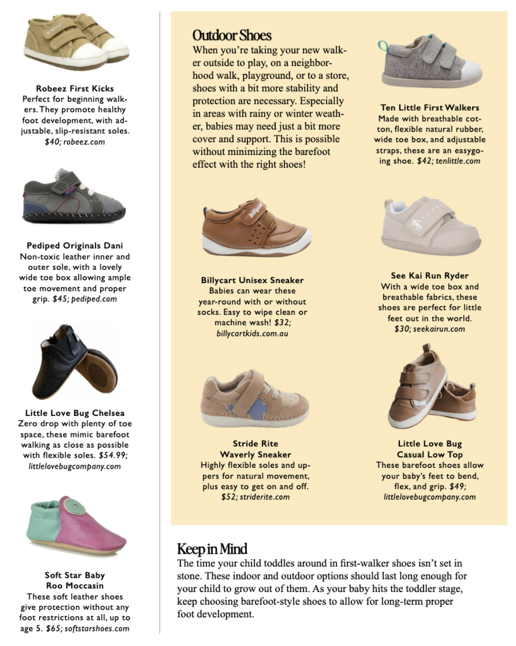 Choosing Baby’s First Shoes - Green Child Magazine